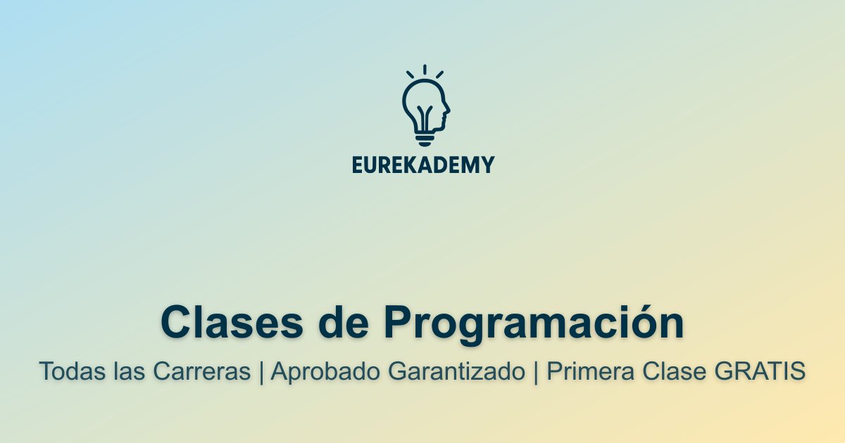 Clases de Programacion Online | 100% Aprobados | Eurekademy | Eurekademy